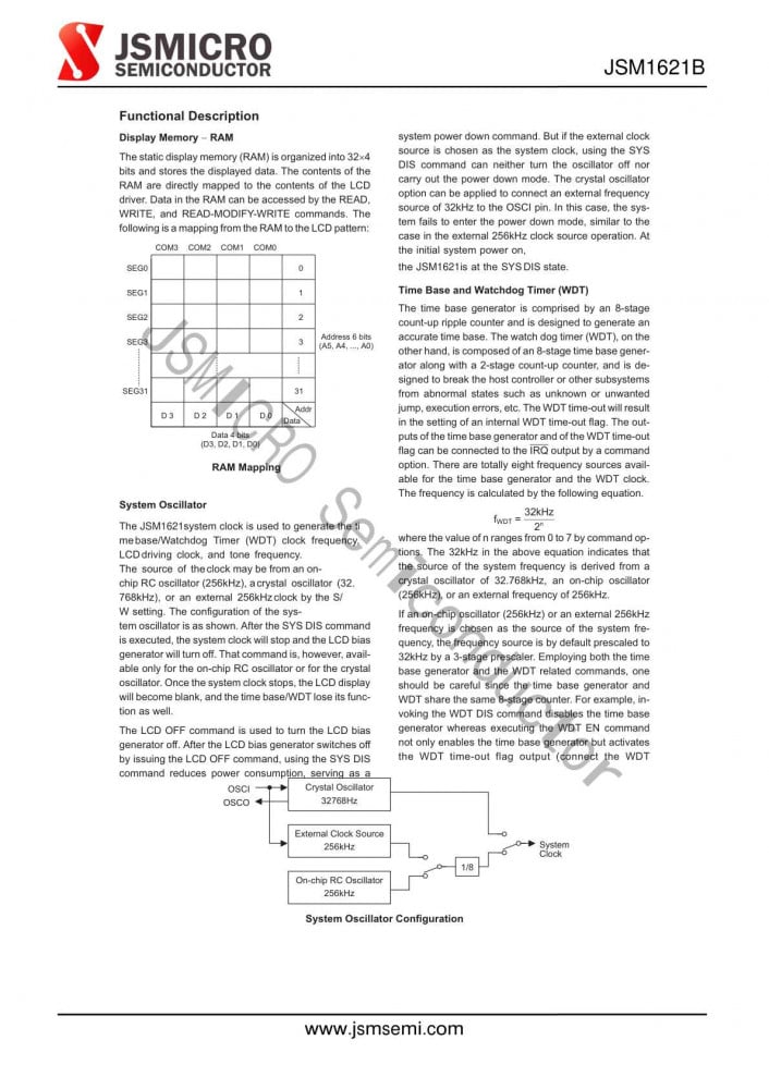 JSM1621B datasheet page 8