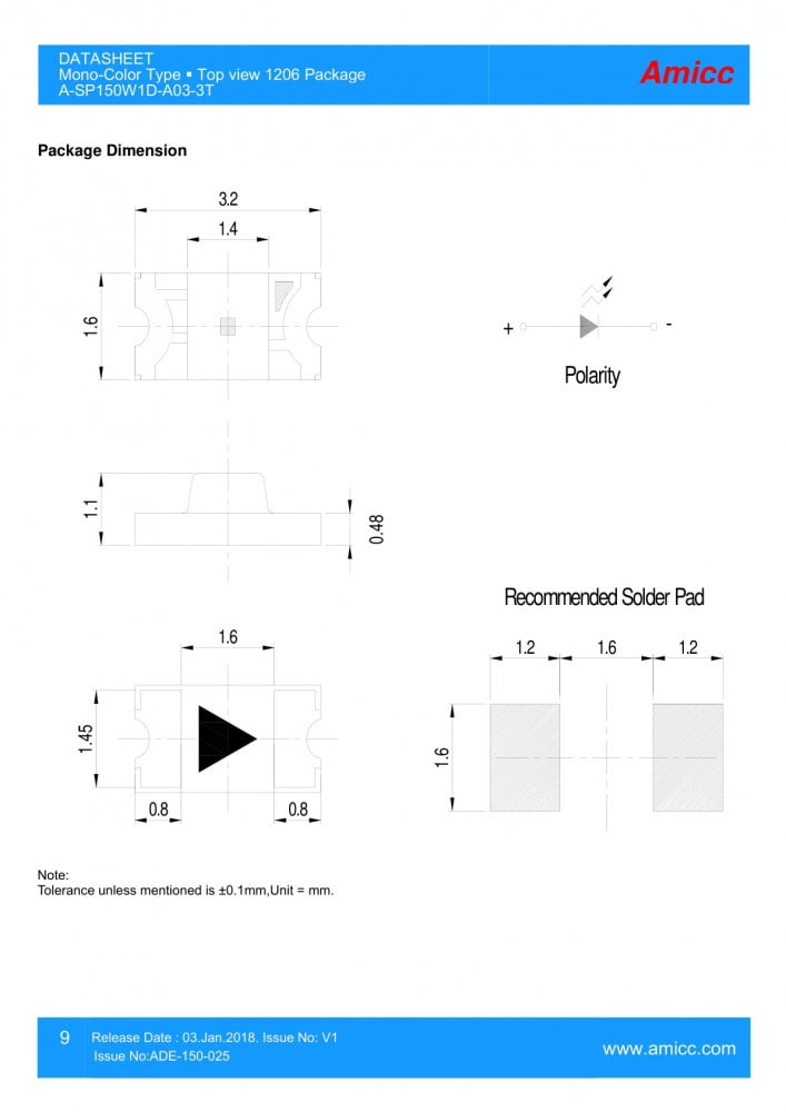 A-SP150W1D-A03-3T datasheet page 9