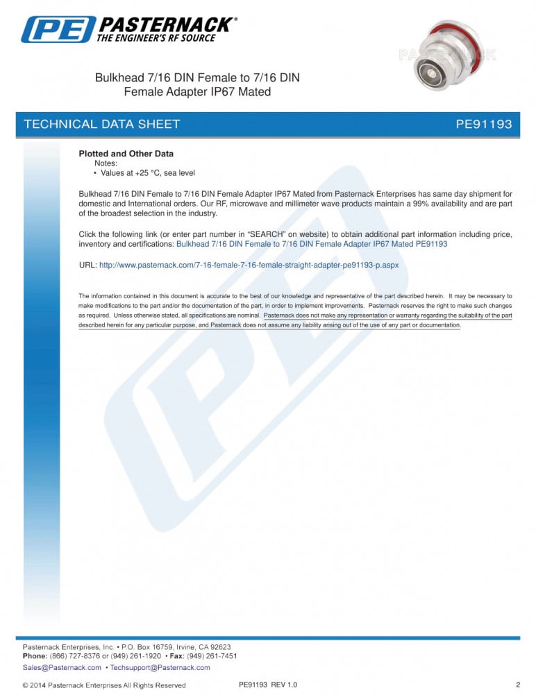 PE91193 technical document page 2