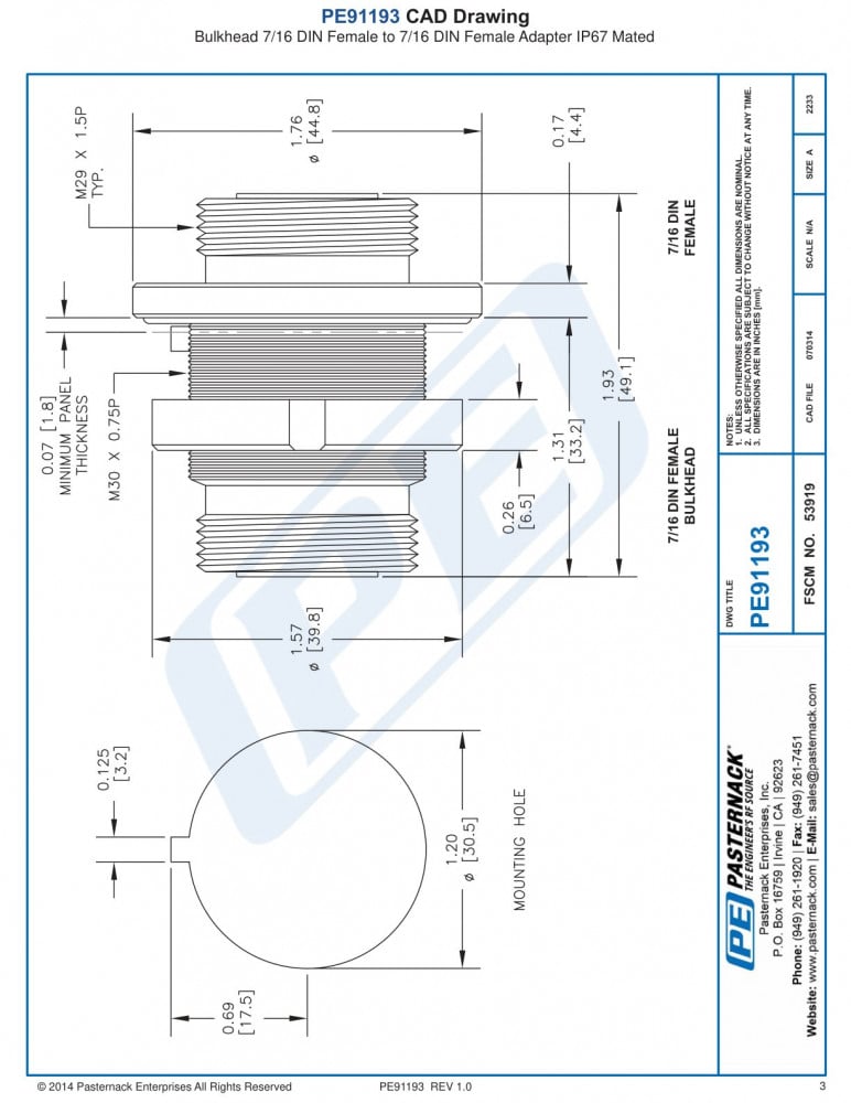 PE91193 technical document page 3