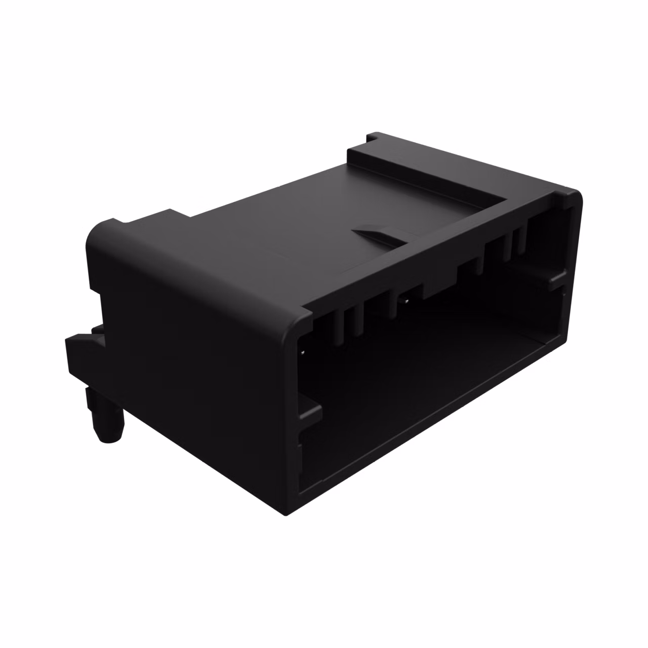 Mini50 Unsealed Right-Angle Header, UL 94 HB, Single Row, 8 Circuit, Polarization Option A, Black, Tape and Reel for sale