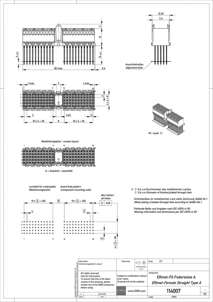 TE Connectivity 114007-E technical drawing