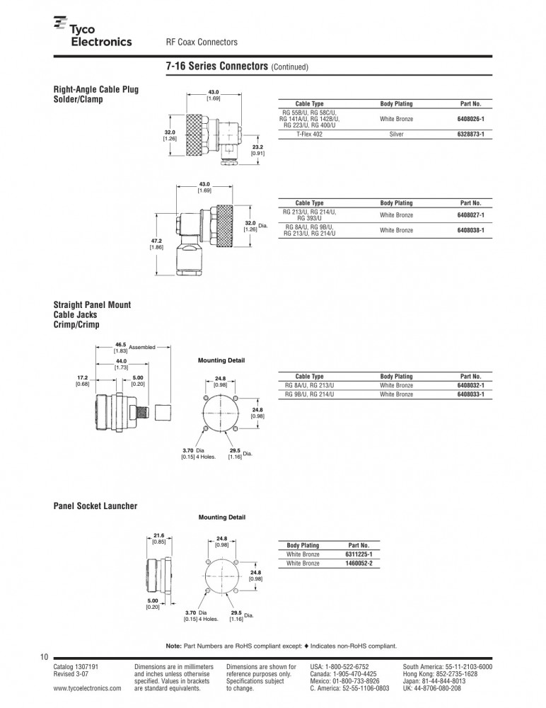 TE RF Coax catalog page 10