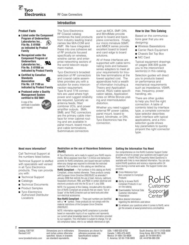 TE RF Coax catalog page 2