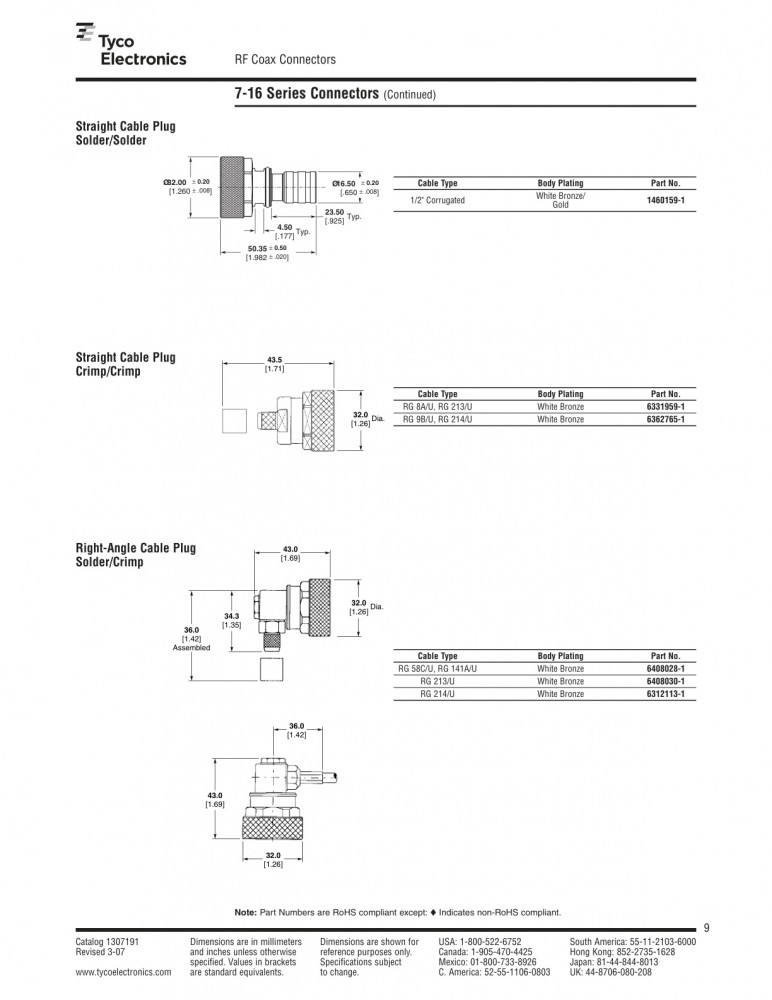 TE RF Coax catalog page 9