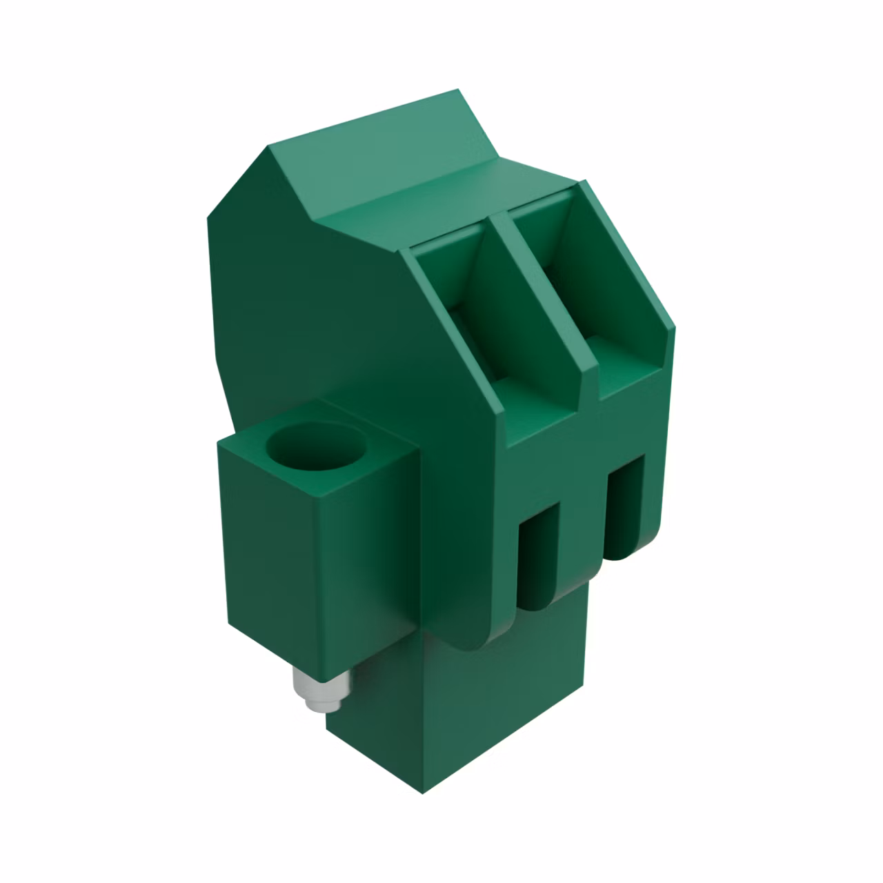 5.08mm Pitch Eurostyle 45° Wire Entry Plug, with Mounting Ends, 2 Circuits, Green for sale