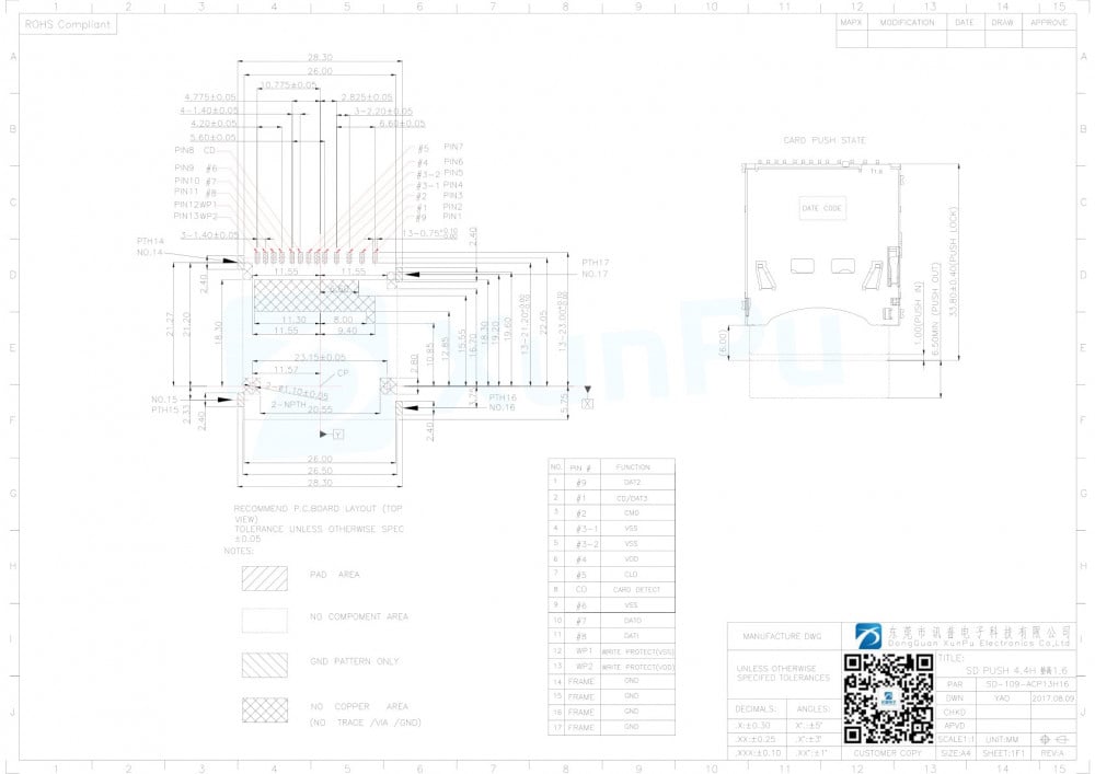 XUNPU SD-109-ACP13H16 manufacture drawing page 2