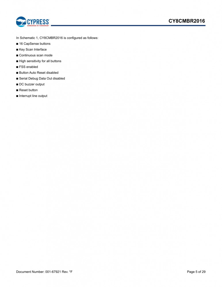 CY8CMBR2016 document page 5