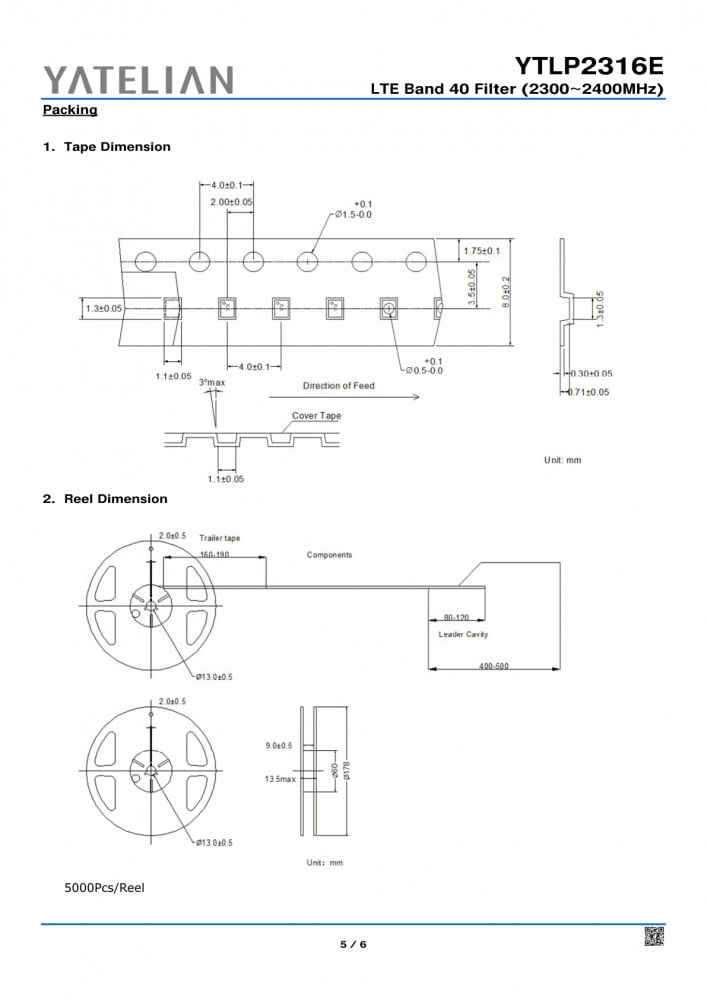 YTLP2316E technical document page 5