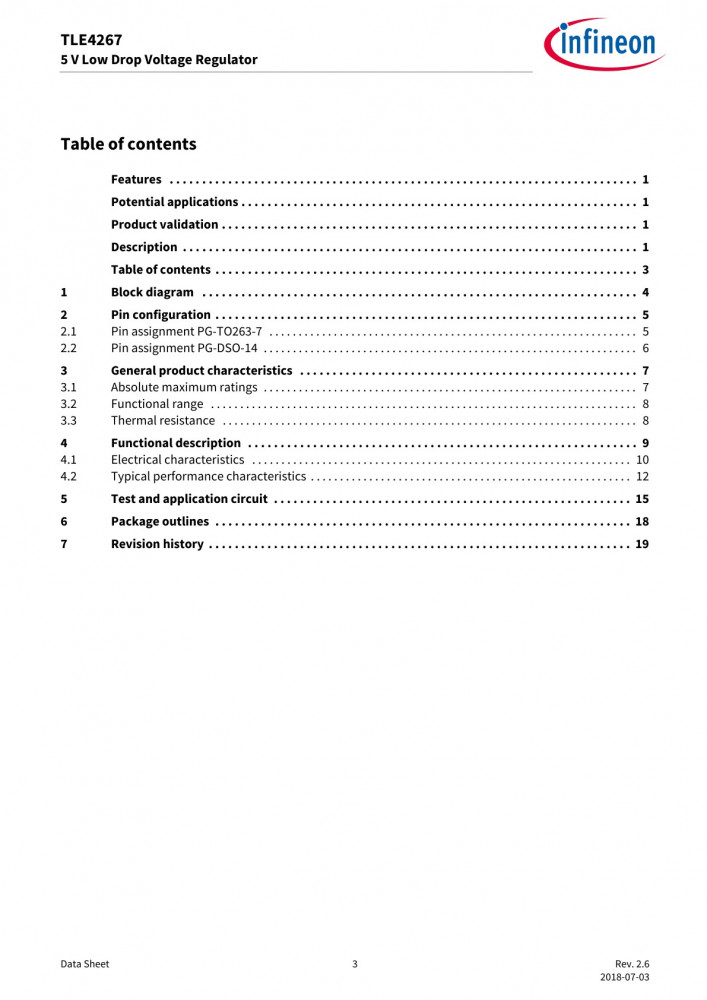 TLE4267G datasheet page 3