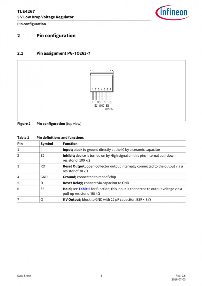 TLE4267G datasheet page 5