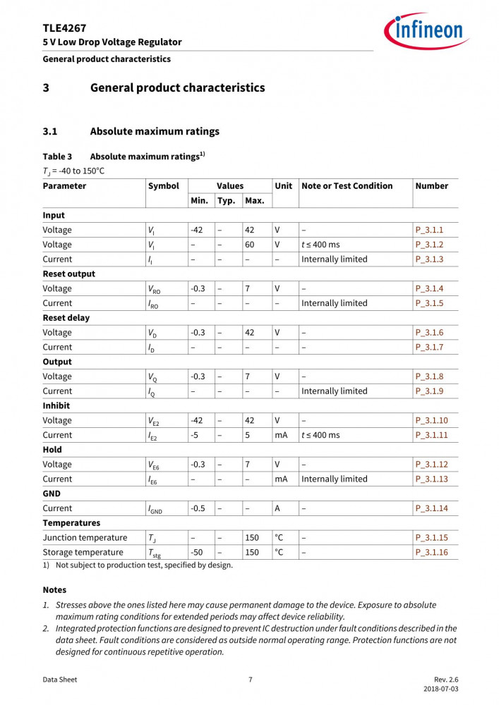 TLE4267G datasheet page 7