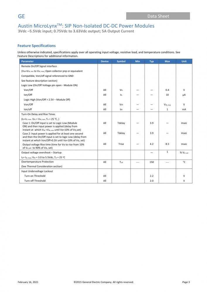 AXH005A0XZ datasheet page 5