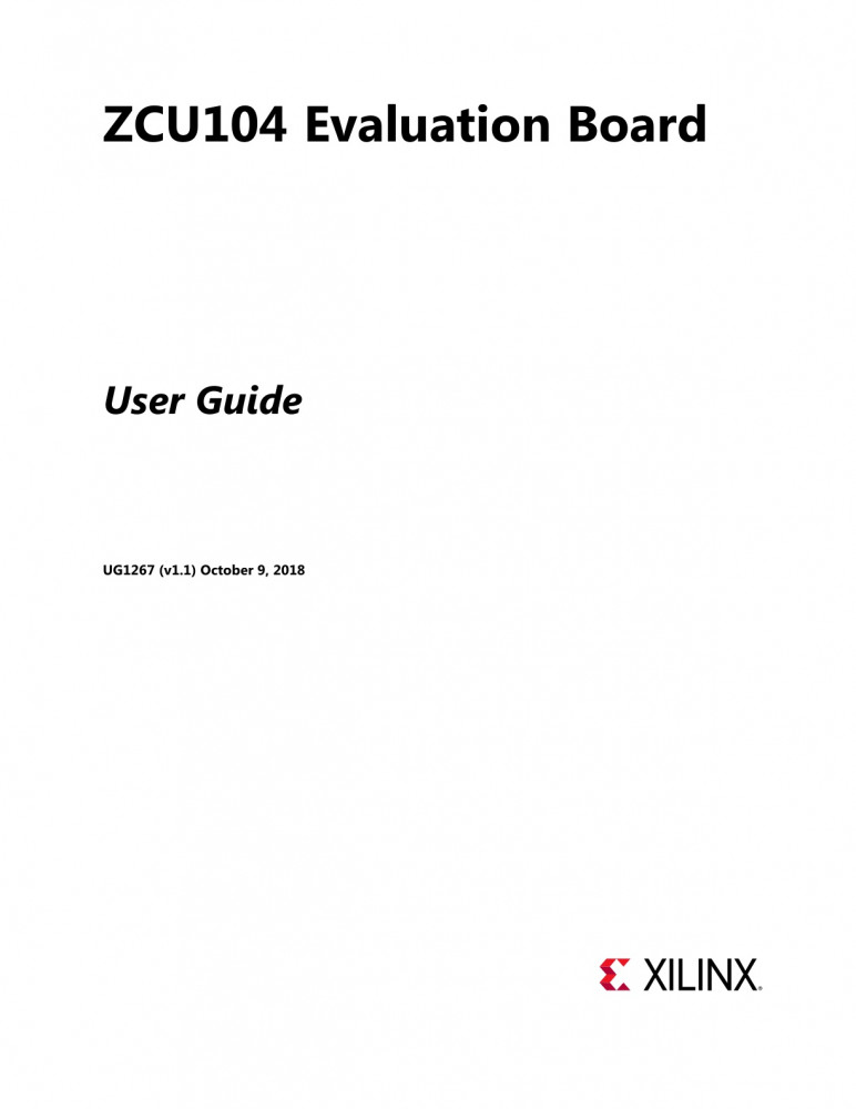 ZCU104 document page 1