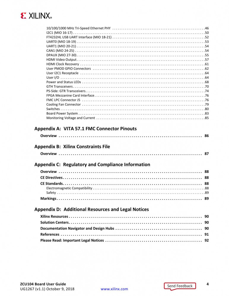 ZCU104 document page 4