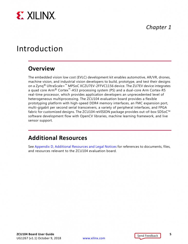 ZCU104 document page 5