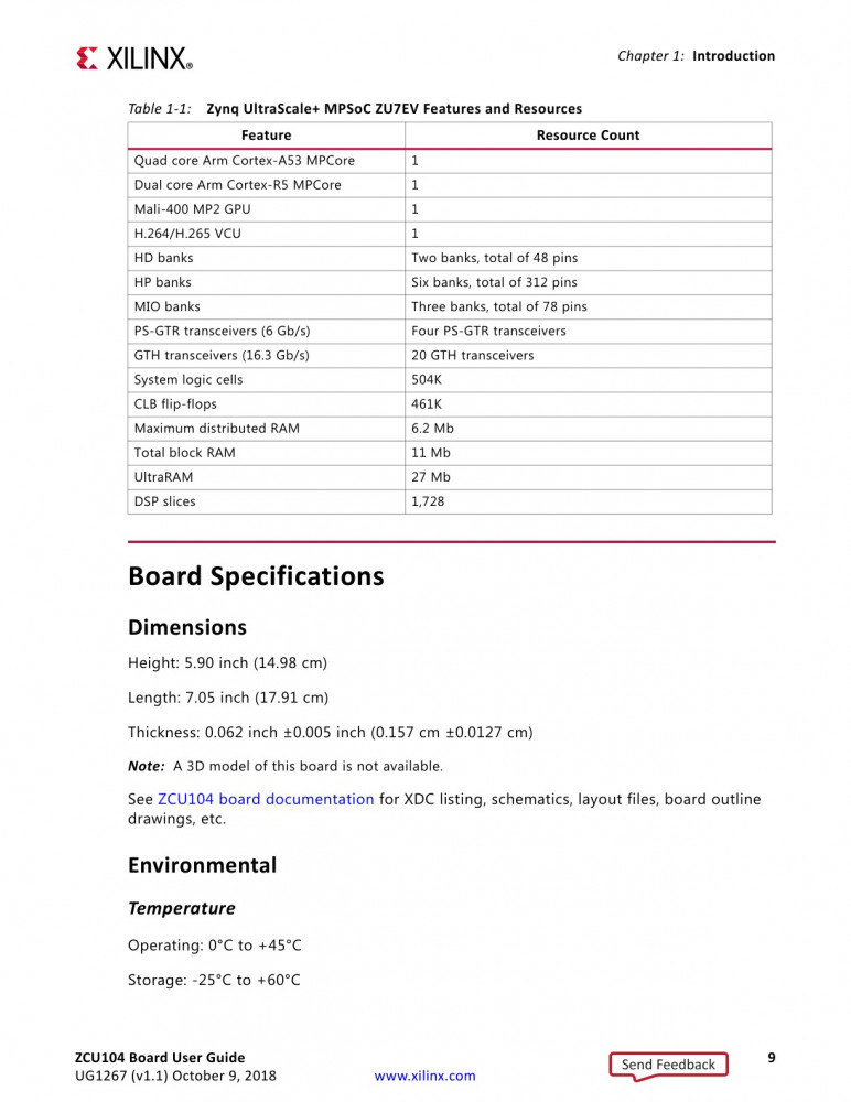 ZCU104 document page 9