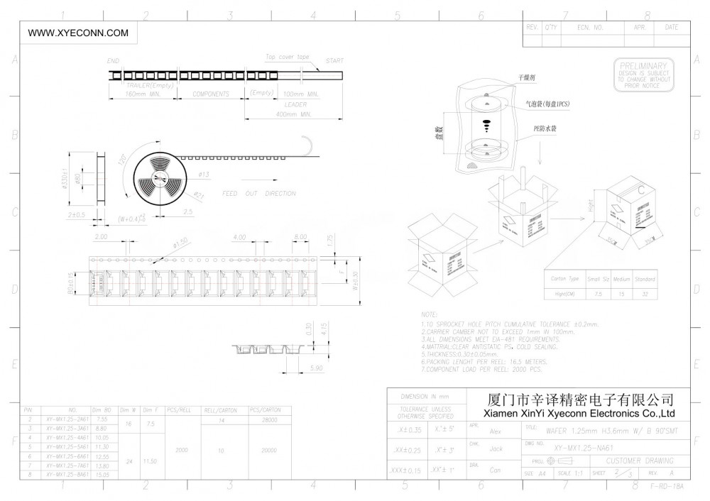 XY-MX1.25-12A61 dimensional drawing page 2