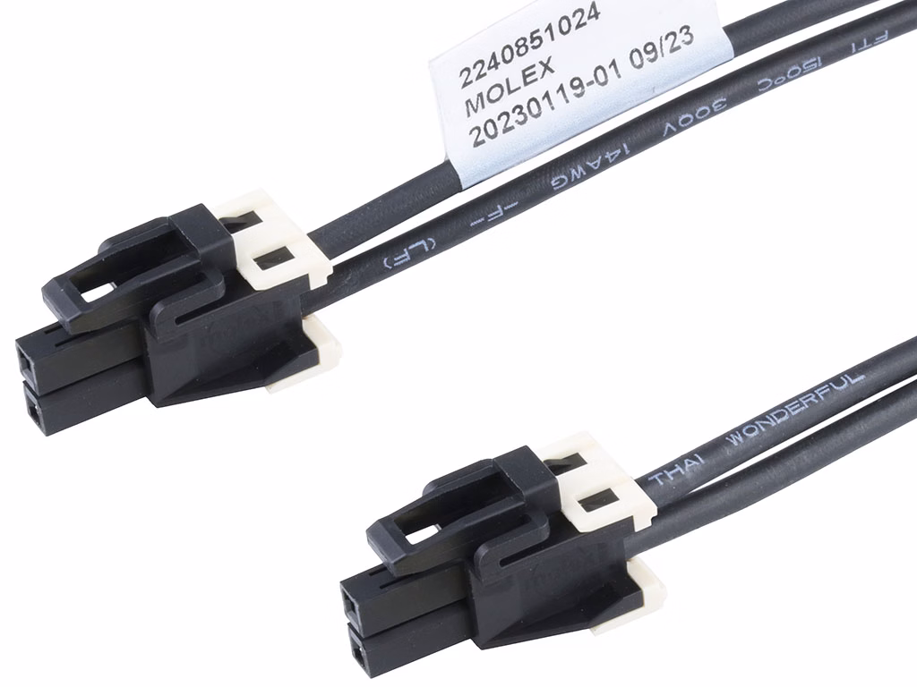 MicroTPA-to-MicroTPA Off-the-Shelf (OTS) Cable Assembly, 2.00mm Pitch, Single Row, 600.00mm Length, 2 Circuits, Natural