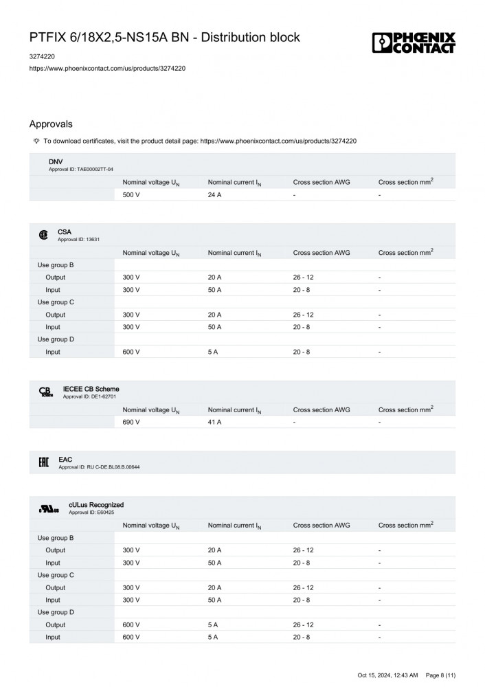 Phoenix Contact 3274220 technical document page 8