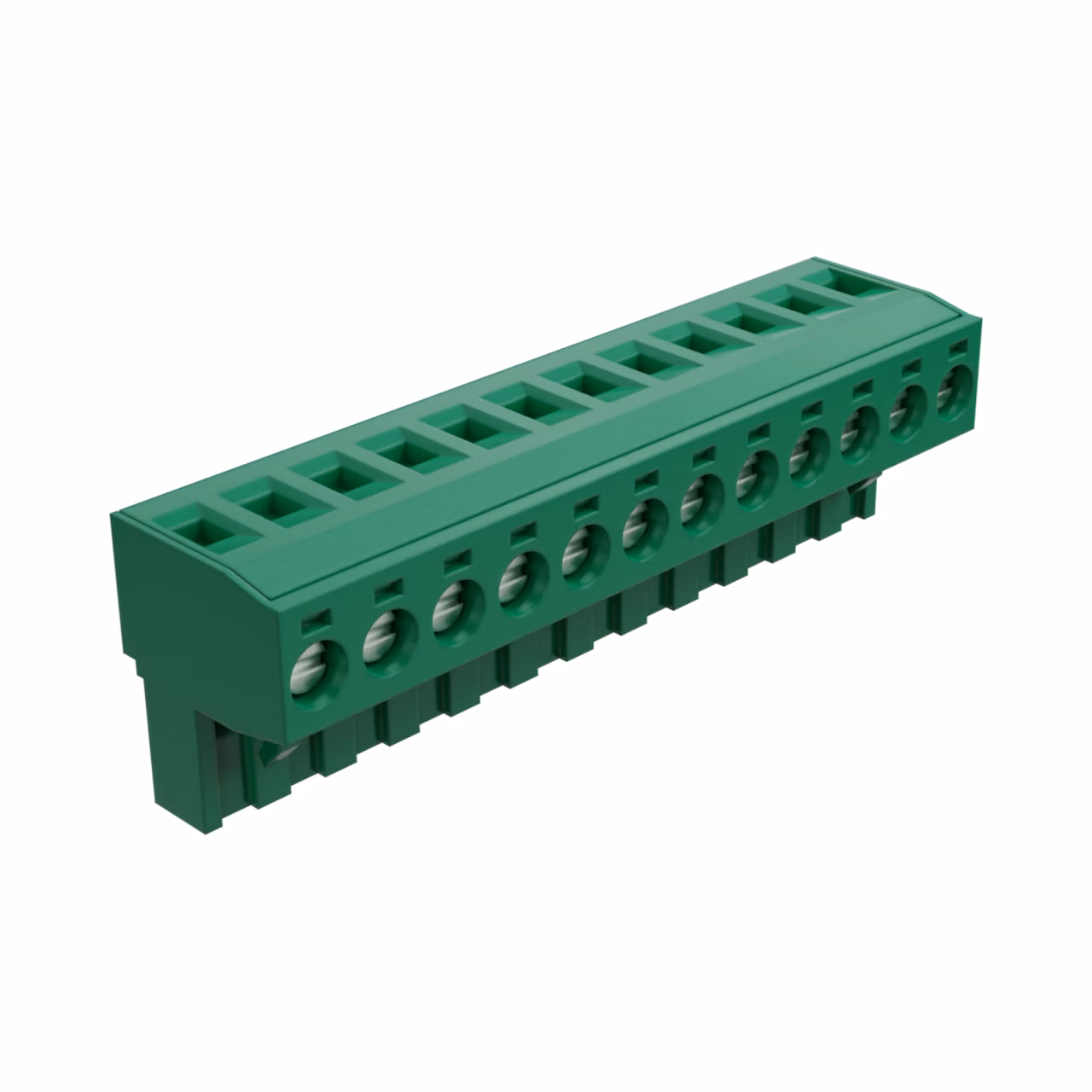5.08mm Pitch Eurostyle Horizontal Plug, with Reverse Imprinting, Green Housing, 12 Circuits for sale