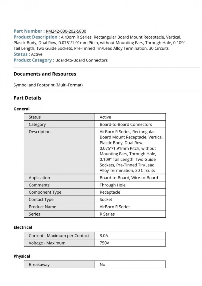 RM242-030-202-5800 technical document preview, page 1