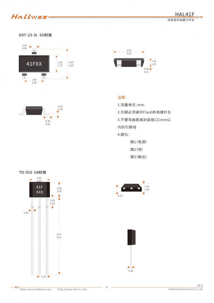 HAL41FSO technical document page 4