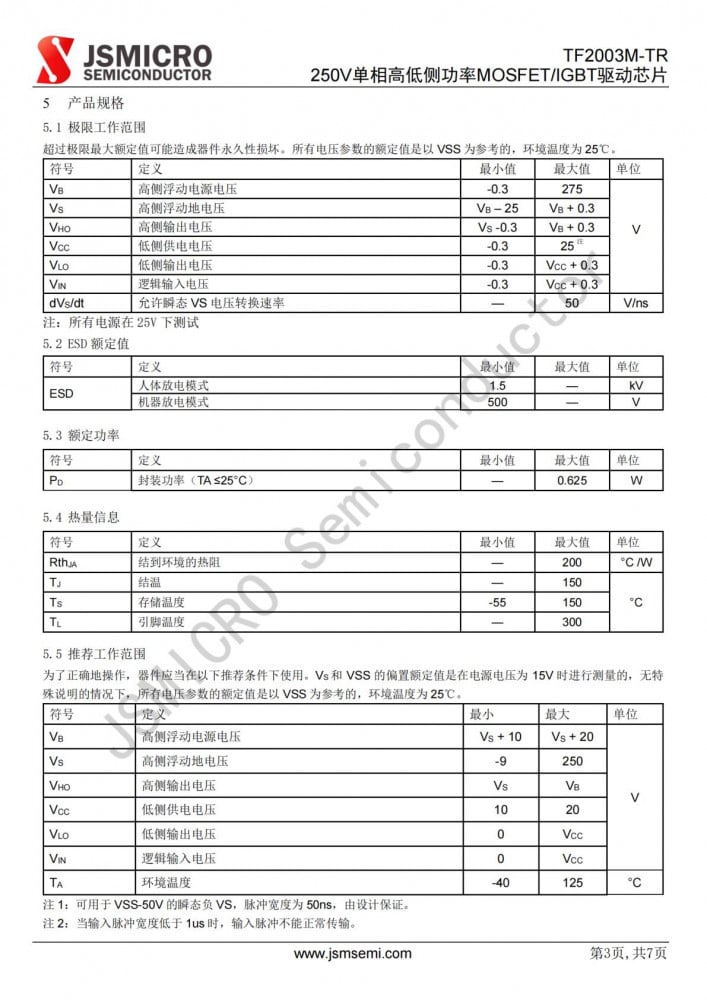 TF2003M-TR-JSM datasheet page 3