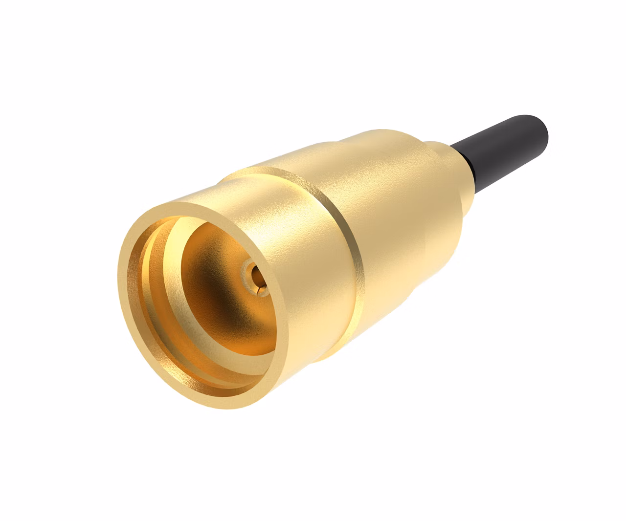 MMCX Plug, Straight, Crimp, RG-174, RG-188 and RG-316 Cable, Brass Body, Gold (Au) Plated, IP69K, Bag, 50 Ohms