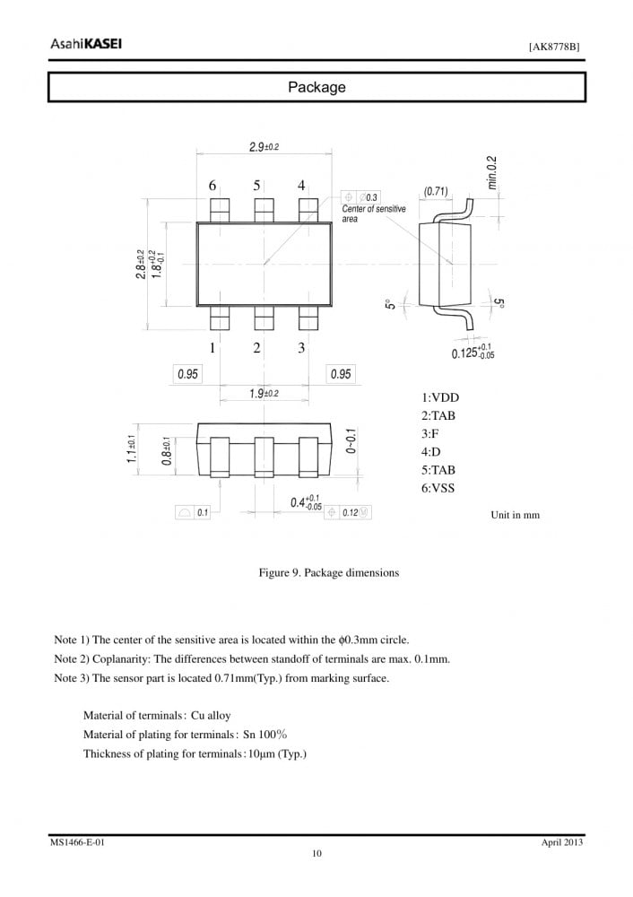 AK8778B datasheet page 10