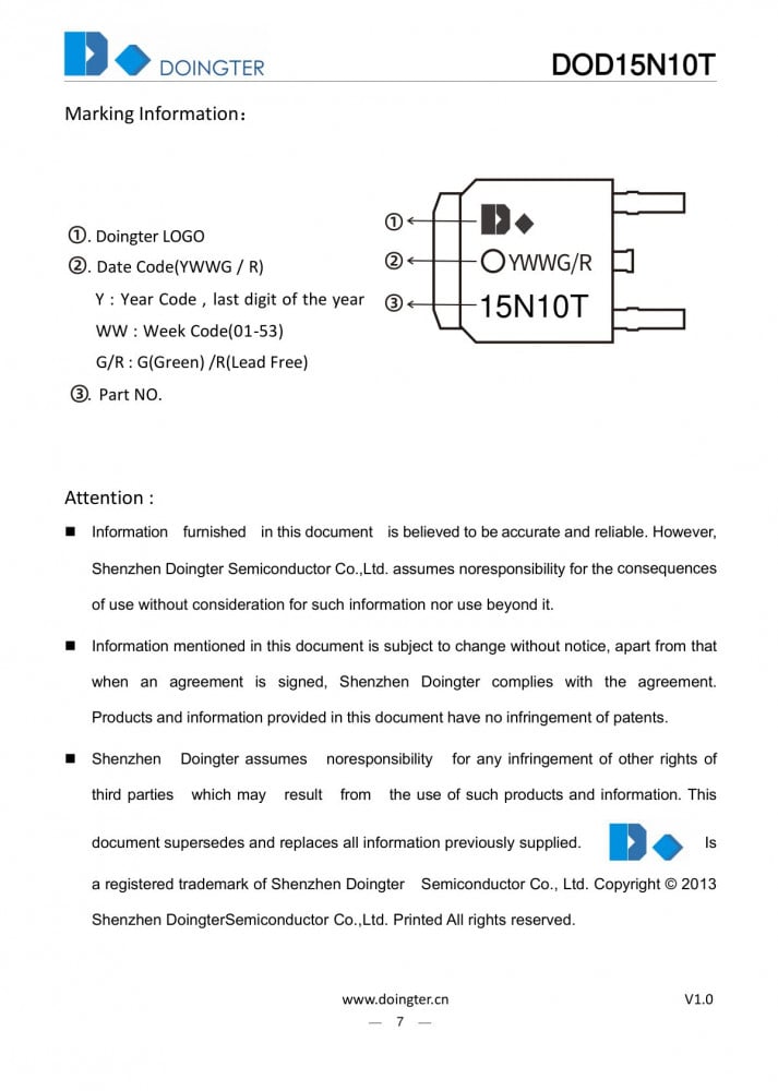 DOD15N10T datasheet page 7