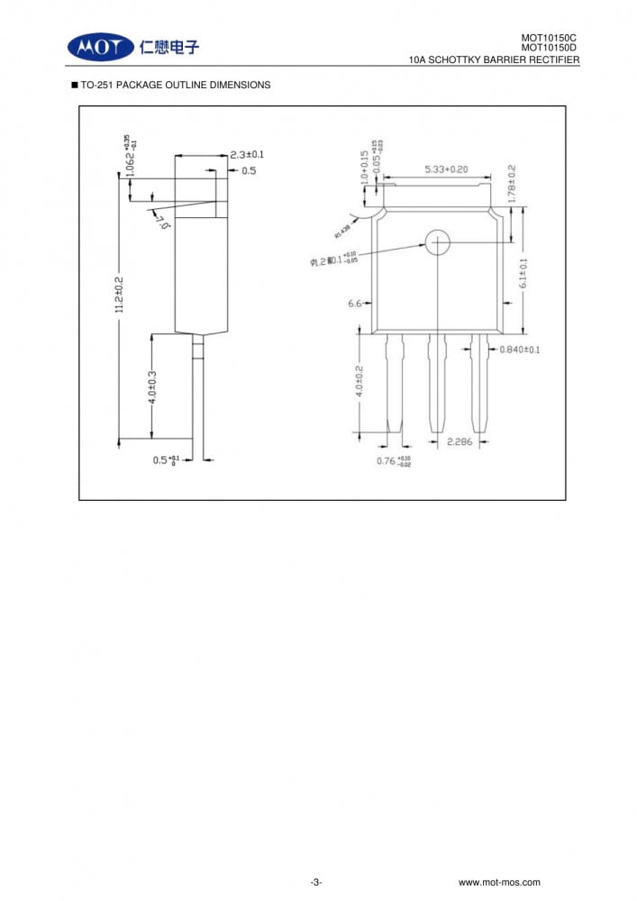 MOT10150D datasheet page 3