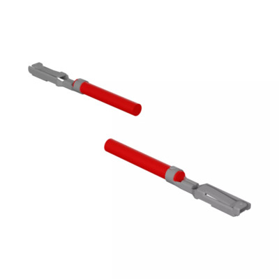 Pre-Crimped Lead Mizu-P25 Female-to-Mizu-P25 Female, Tin (Sn) Plating, 225.00mm Length, 0.50mm² Wire, Red for sale