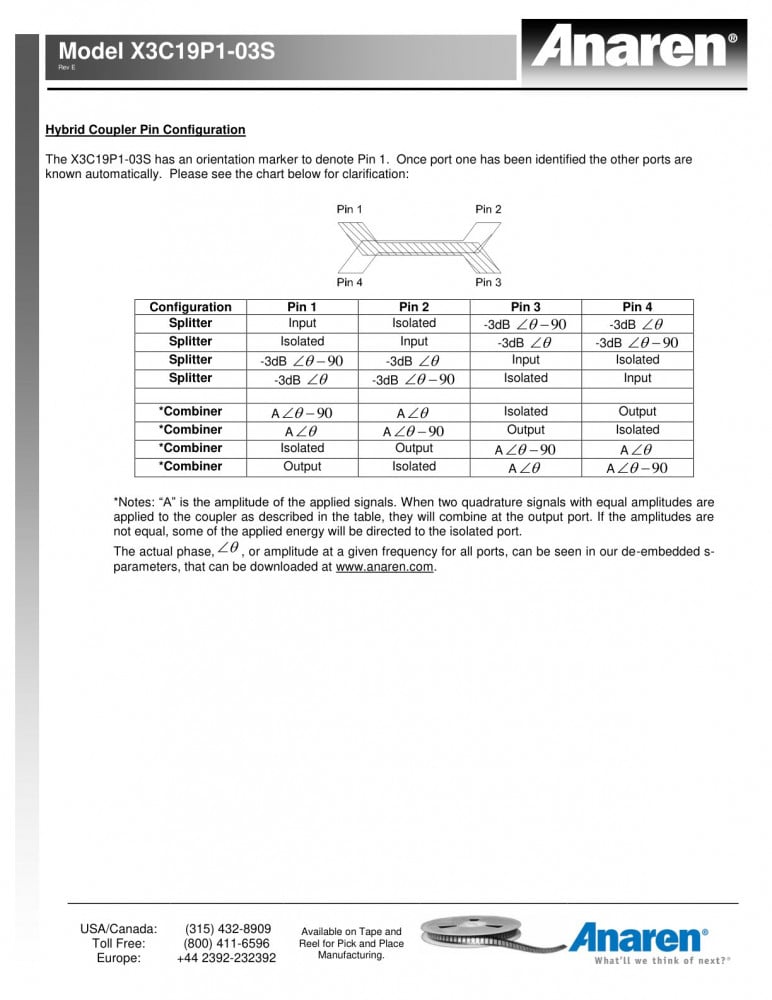 X3C19P1-03S datasheet page 2