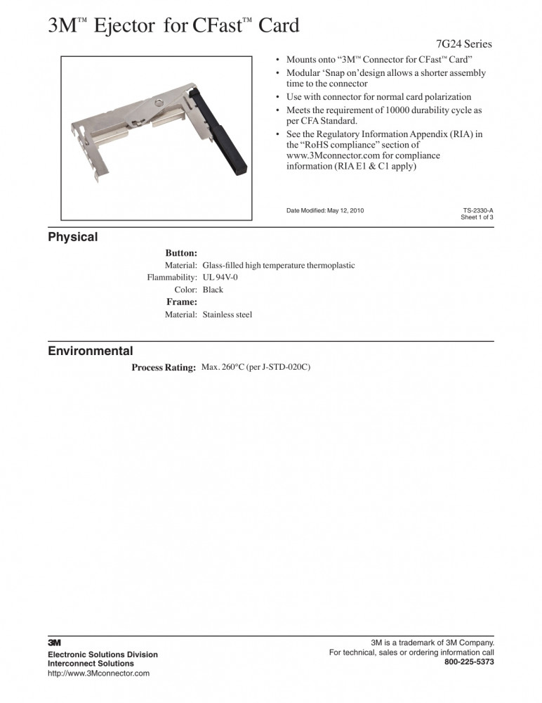 3M 7G24 ejector technical drawing page 1