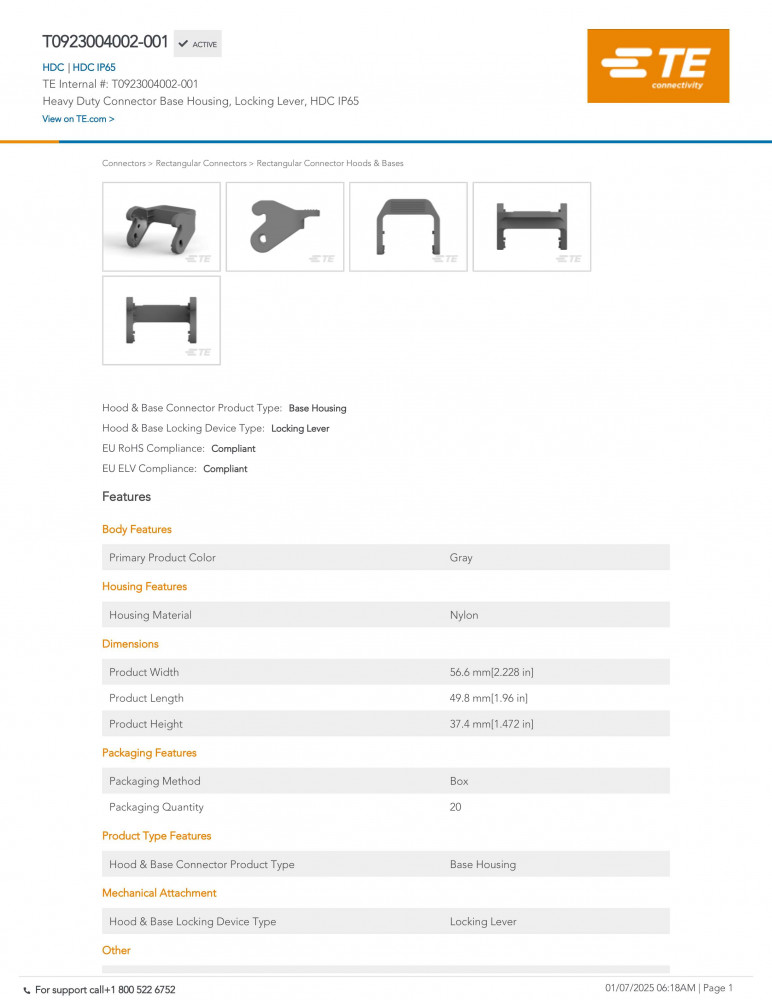 T0923004002-001 technical document page 1