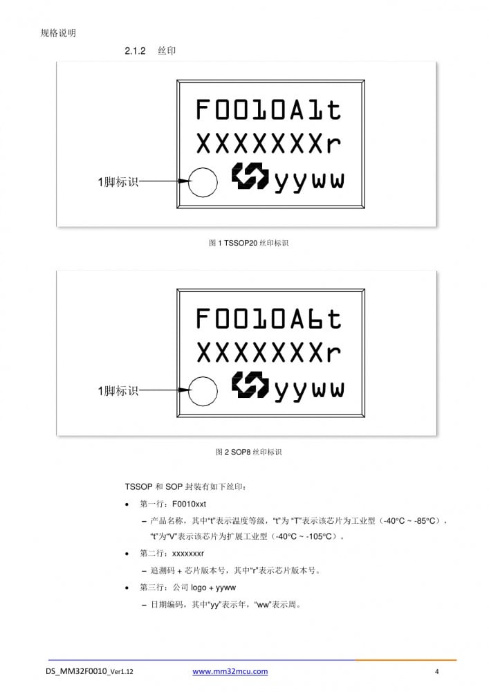 MM32F0010 datasheet page 9