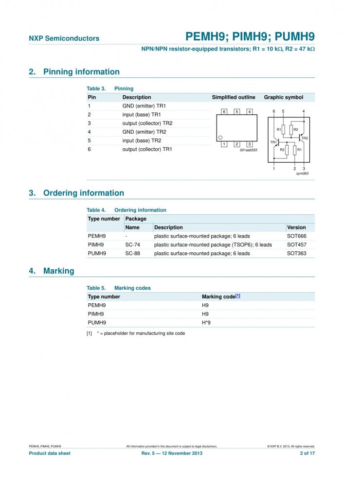 PEMH9 datasheet page 3