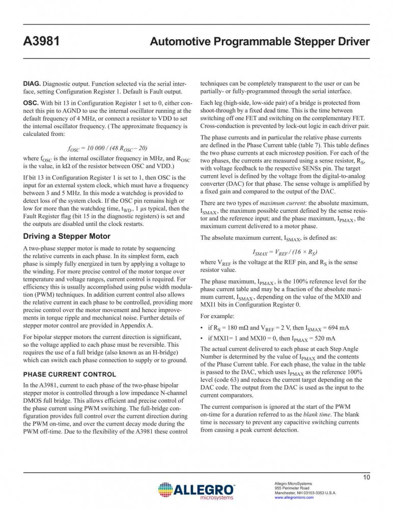 A3981 technical document, page 10