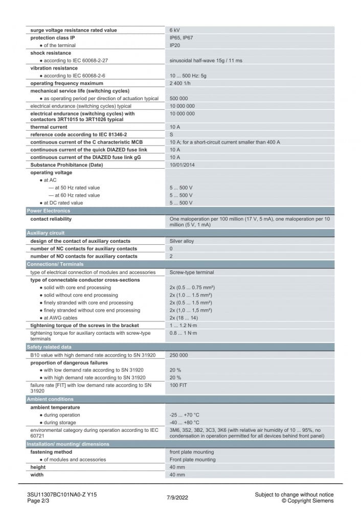 SIEMENS A6X30143663 technical document page 2