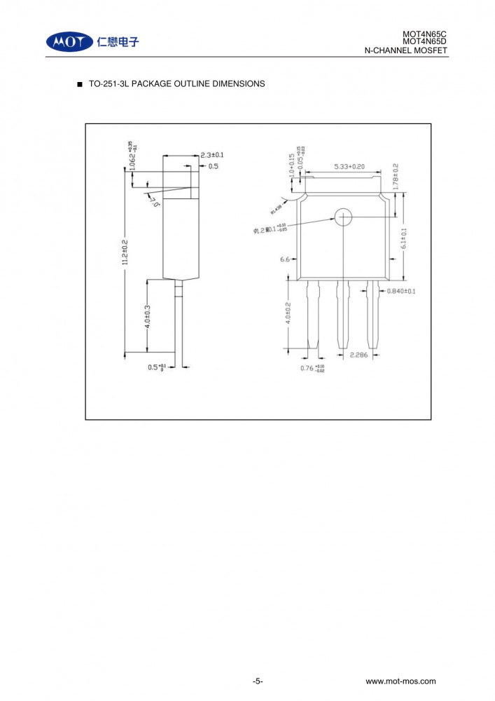 MOT4N65C datasheet page 5