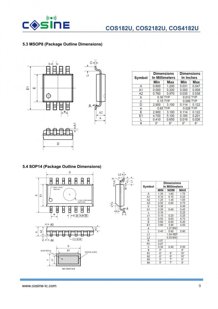 COS2182U datasheet page 9