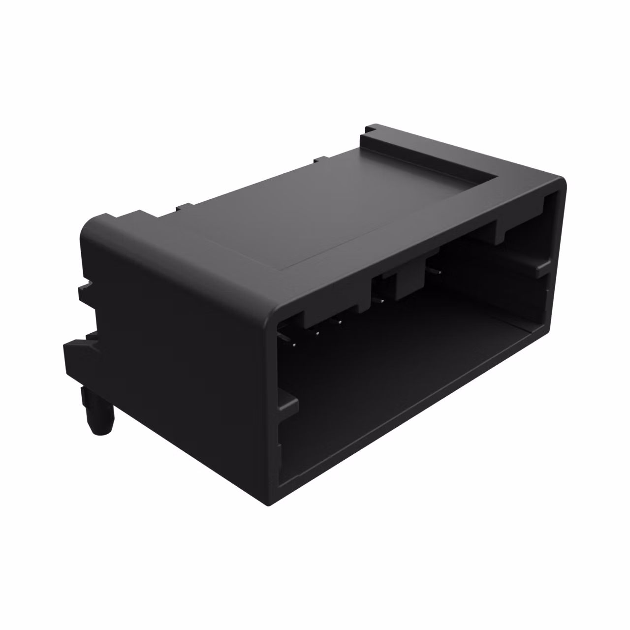 Mini50 Unsealed Right-Angle Header, UL 94 HB, Dual Row, 16 Circuit, Polarization Option C, 3.30mm Pin Length, Dark Gray, Tube for sale