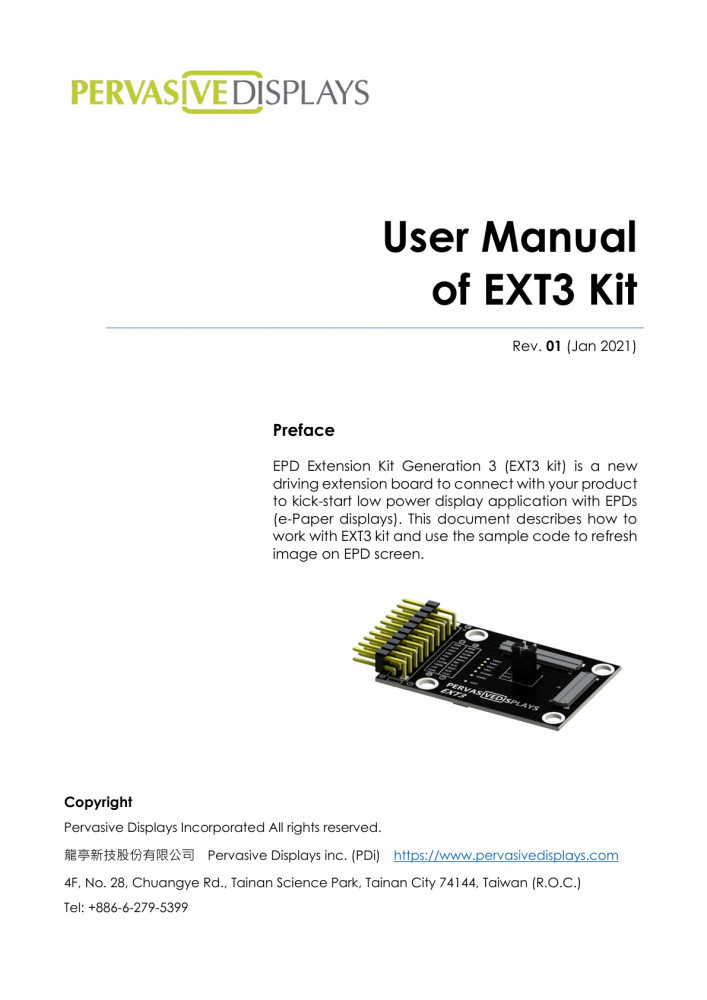 EXT3 Kit manual page 1