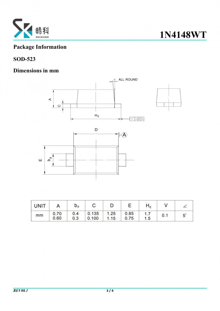 1N4148WT datasheet page 3