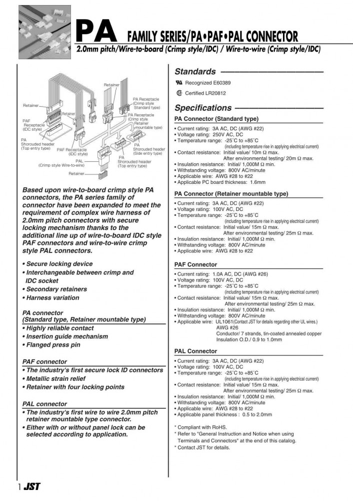JST PA family document page 1