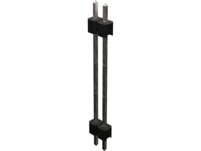 KK 254 PCB Header, Single Row, Dual Body, Through Hole, Vertical, 2 Circuits, 2.50µm Tin (Sn) Plating, 25.00mm Stacking Height, Tray Packaging, Lead-Free for sale