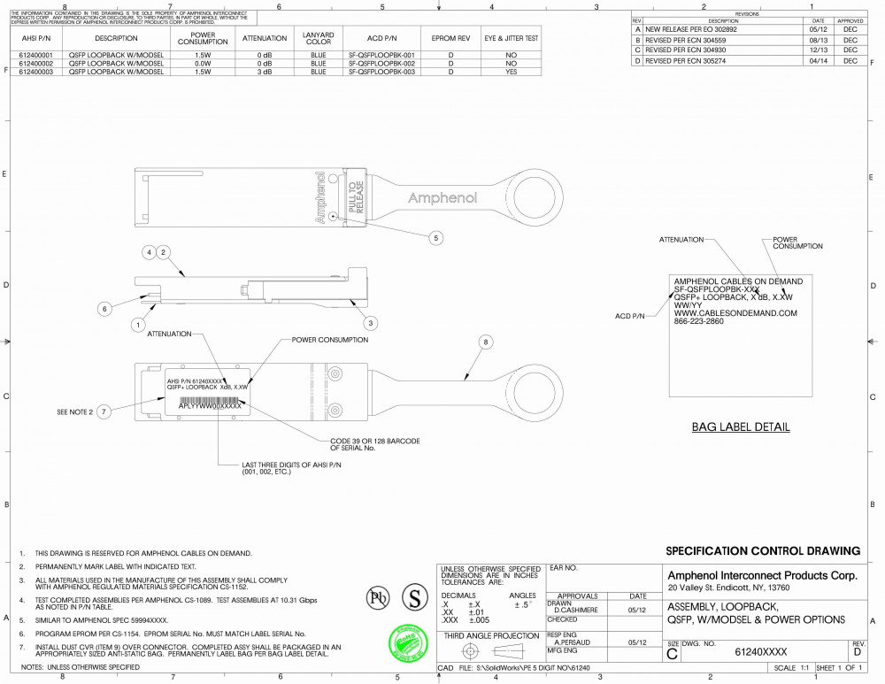 SF-QSFPLOOPBK-002 technical document preview