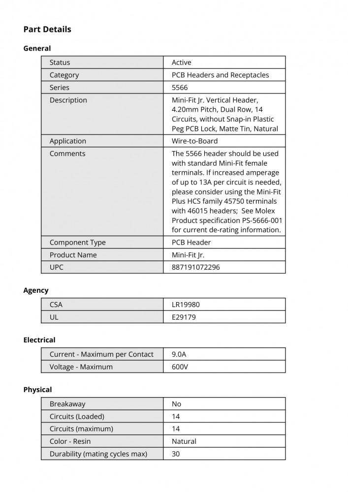 MOLEX 469990144 technical document page 2