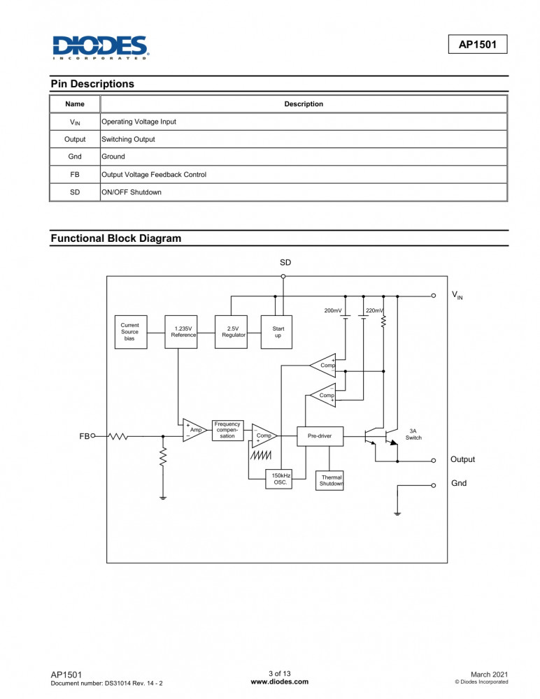 AP1501 datasheet page 3